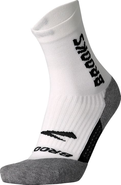 Brooks Ghost Crew Running Socks White Start Fitness