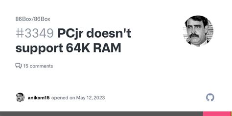 Pcjr Doesnt Support 64k Ram · Issue 3349 · 86box86box · Github