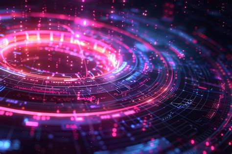 Abstract Background Data Flow On Futuristic Technology Premium Ai Generated Image