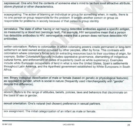 EXCLUSIVE Leaked NSA Doc Reveals Massive Woke Glossary Pushing Critical Race Theory Gender