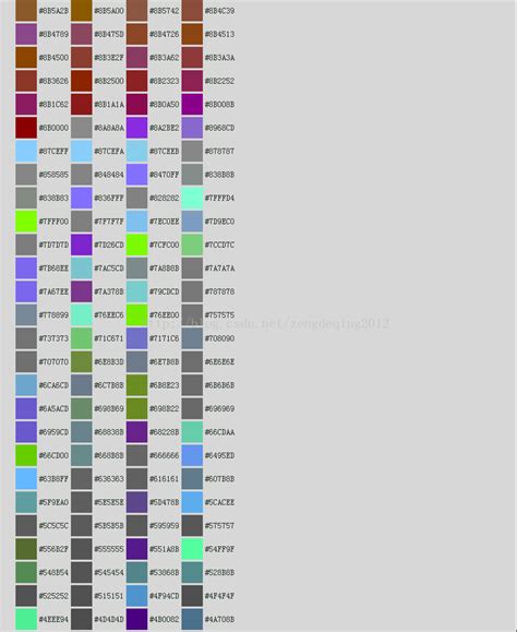 Android开发36 Android 颜色对照表android颜色对照表 Csdn博客