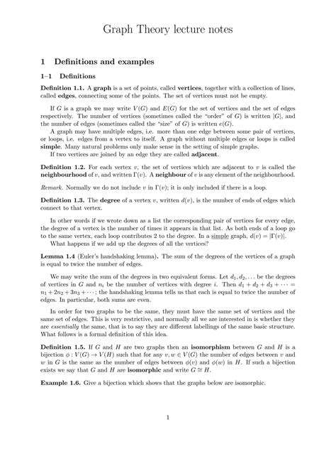 Solution Graph Theory Lecture Note Studypool