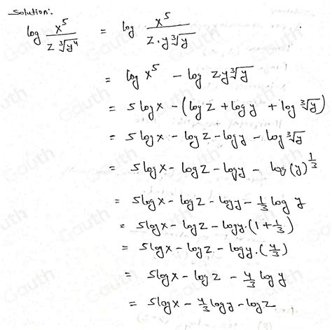 Solved Expand The Logarithm Fully Using The Properties Of Logs