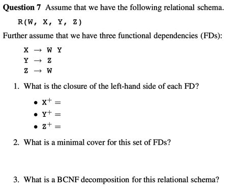 Solved Question 7 Assume That We Have The Following