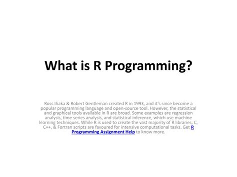 PPT What Is R Programming PowerPoint Presentation Free Download ID 11784828