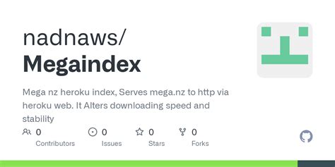 Github Nadnawsmegaindex Mega Nz Heroku Index Serves Meganz To