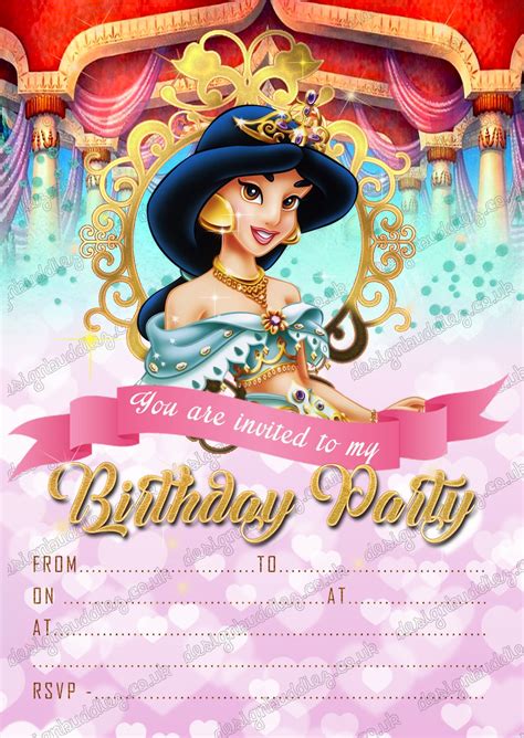Free Printable Princess Jasmine Invitations Download Free Printable