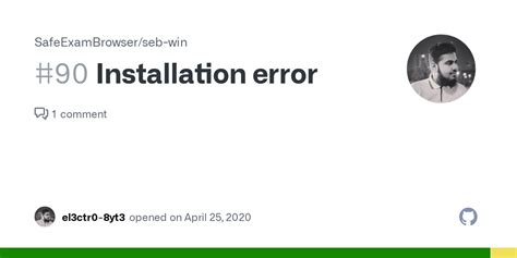 Installation Error · Issue 90 · Safeexambrowserseb Win · Github