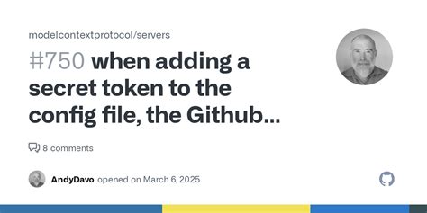 when adding a secret token to the config file the github mpc server