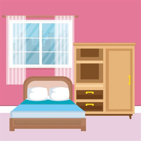 Vectores E Ilustraciones De Dormitorio Rosa Para Descargar Gratis