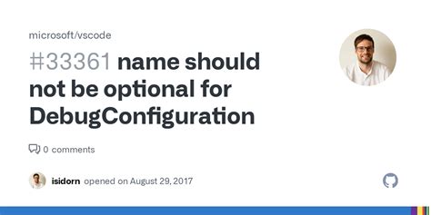 Name Should Not Be Optional For Debugconfiguration · Issue 33361