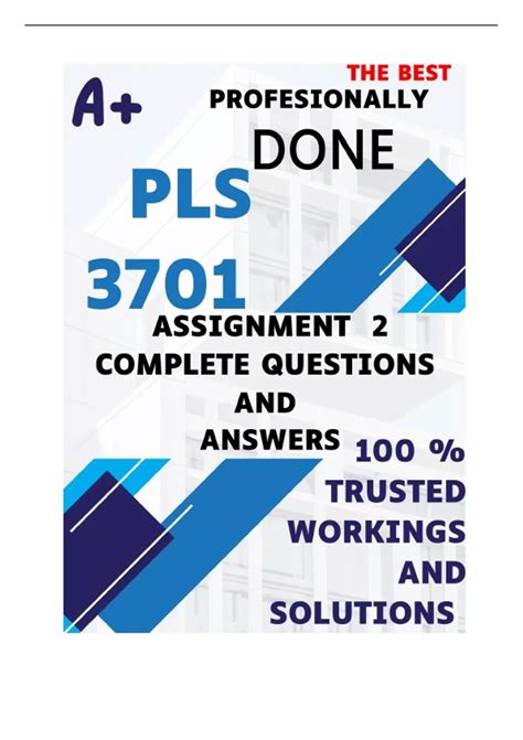pls3701 assignment 2 complete guideline semester 1 2025 872216