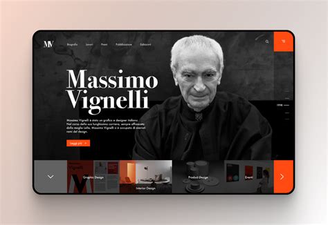 Massimo Vignelli Website Concept Figma