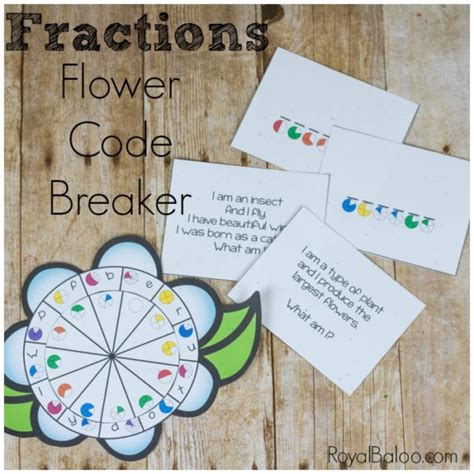 Flower Fractions Code Breaker For Equivalent Fractions Practice → Royal