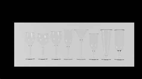 Set Of Glasses Free 3d Model Cgtrader