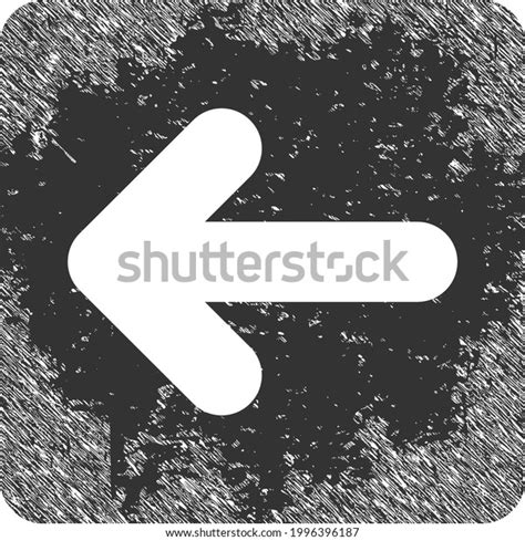 Left Cursor Icon Grunge Style Isolated Stock Vector Royalty Free