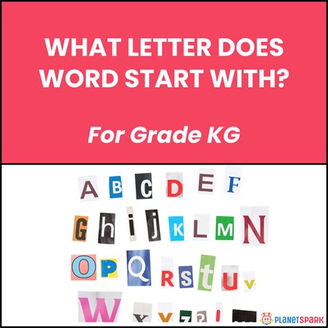 Class Kg English Worksheet On Starting Letters Planetspark