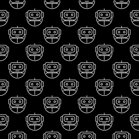 Circle With Chatbot Vector Concept Dark Line Seamless Pattern 23093091