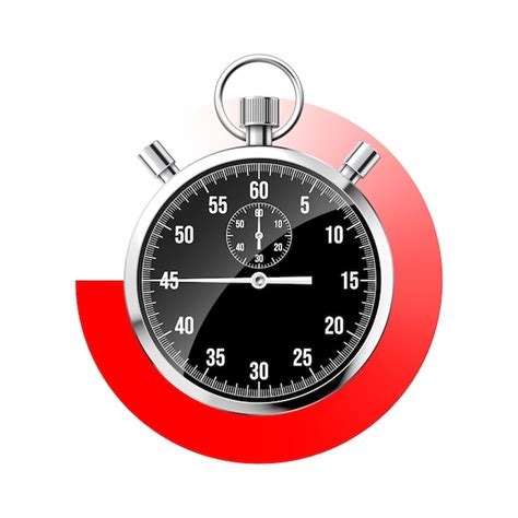 Premium Vector Realistic Classic Stopwatch Shiny Metal Chronometer