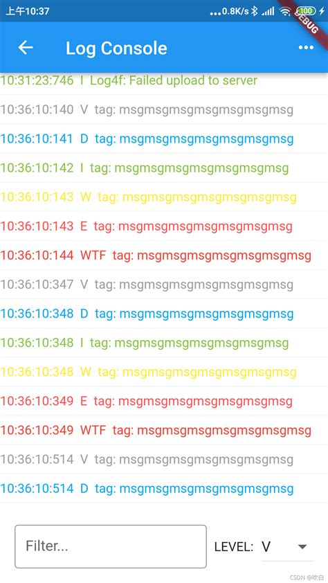flutter日志插件log4f：基于android log和ios nslog，封装logan，app也可查看日志 android手机取