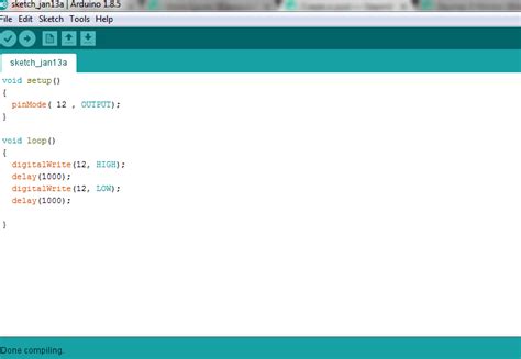 simulating arduino nano in proteus professional lighting up led through