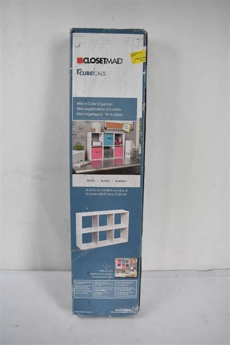 Mini 6 Cube Organizer By Closetmaid Cubeicals White Wall Mount Or