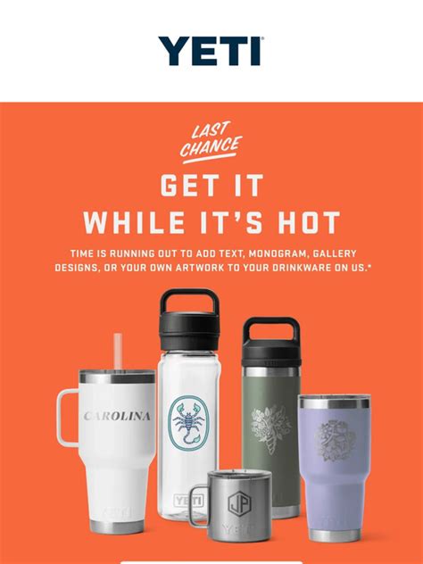 Yeti Free Customization Ends Soon Milled