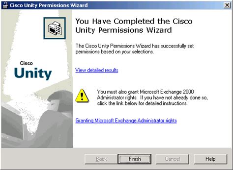 Cisco Unity Permissions Wizard Help