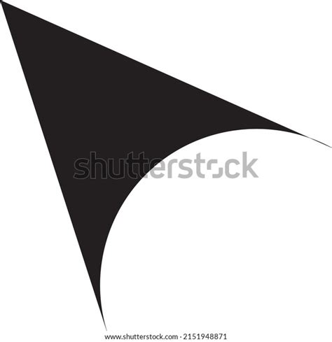 Simple Curved Black Cursor Vector Stock Vector Royalty Free