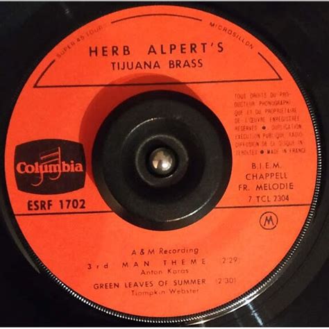 Herb Alpert And The Tijuana Brass 3rd Man Theme