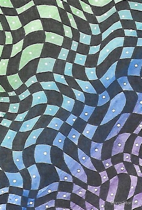 Warped Checker Board Optical Illusion By Dorysstories Redbubble