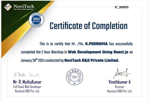 Poornima Kesavan On Linkedin Novitech