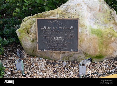 Miami Usa 27th Nov 2022 A Plaque Displayed Outside Of The