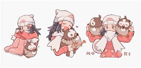 Dawn And Starly Pokemon And 2 More Drawn By Napeevlll Danbooru