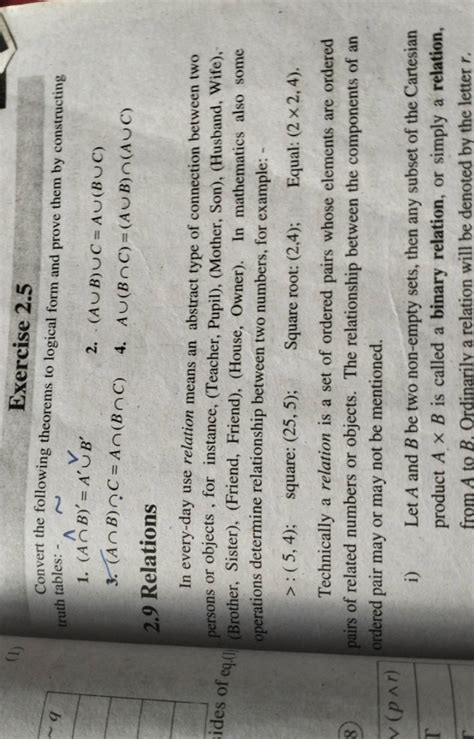 Exercise Convert The Following Theorems To Logical Form And Prove Th