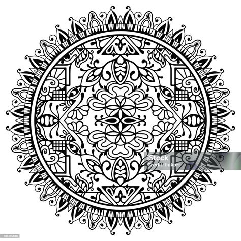 검은색과 인명별 만다라 트라이블 민족별 장식 벡터 이슬람력 아랍인 0명에 대한 스톡 벡터 아트 및 기타 이미지 0명 2015년 고풍스런 Istock