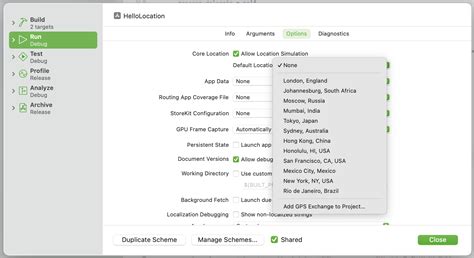 Ios Simulating Locations