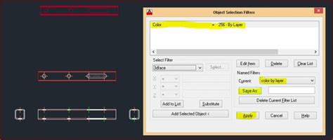 Selecting Objects By Color Doesn Work If The Objects Color Is By Layer Autocad 2d Drafting