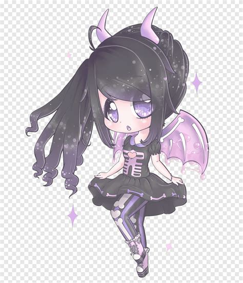 مانغاكا مخلوق أسطوري شعر أسود أنمي Marshmello أرجواني مخلوق أسطوري Png