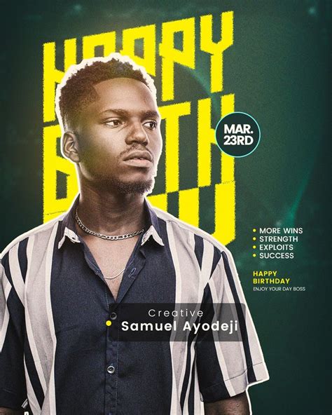 Pin Di Adediran Nathaniel Su Birthday Flyer