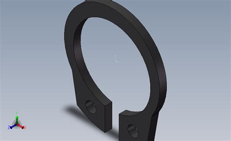 轴用弹性挡圈A型12 SOLIDWORKS 2015 模型图纸下载 懒石网