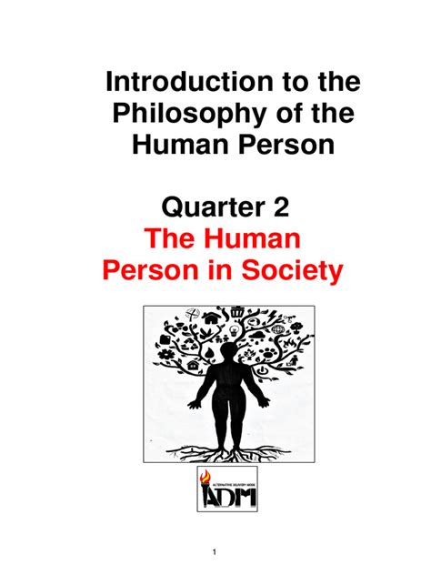 Intro To Philosophy Human Person In The Society Pdf Society
