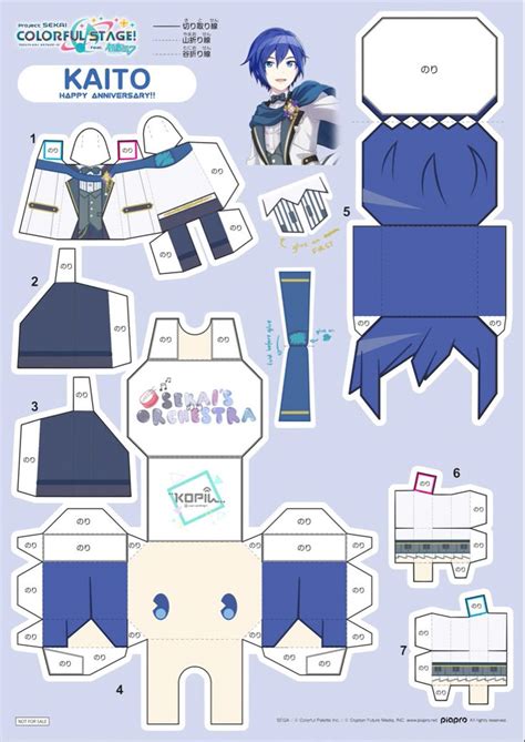 Happy Anniversary Kaito By Kopii Kaito Paper Doll Printable