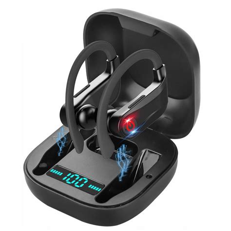 Tws Bluetooth Headphones Wireless Earphones Ear Hook Buds Black L9