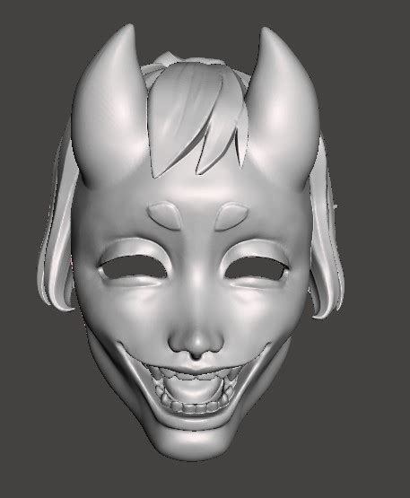 Stl File Hannya Mask Demon Girl Mask 👧 ・model To Download And 3d