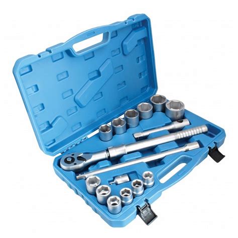 COFFRET DE DOUILLES 3 4 DE 19 à 50 mm AVEC CLIQUET TELESCOPIQUE