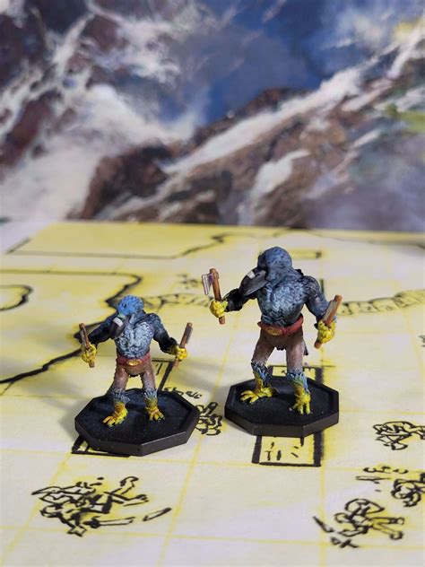 Stl File Kenku Aarakocra Birdfolk Barbarian With Throwing Axes Dandd