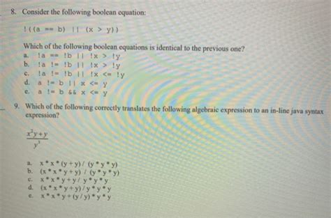 Solved Consider The Following Boolean Equation A Chegg