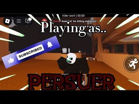 Pursuer Gameplay Roblox Die Of Death Youtube