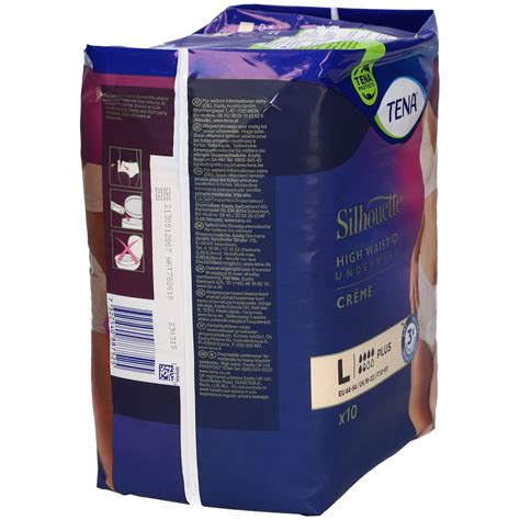 Tena Silhouette Plus Taille Haute Crème Large 10 Pcs Farmalinebe